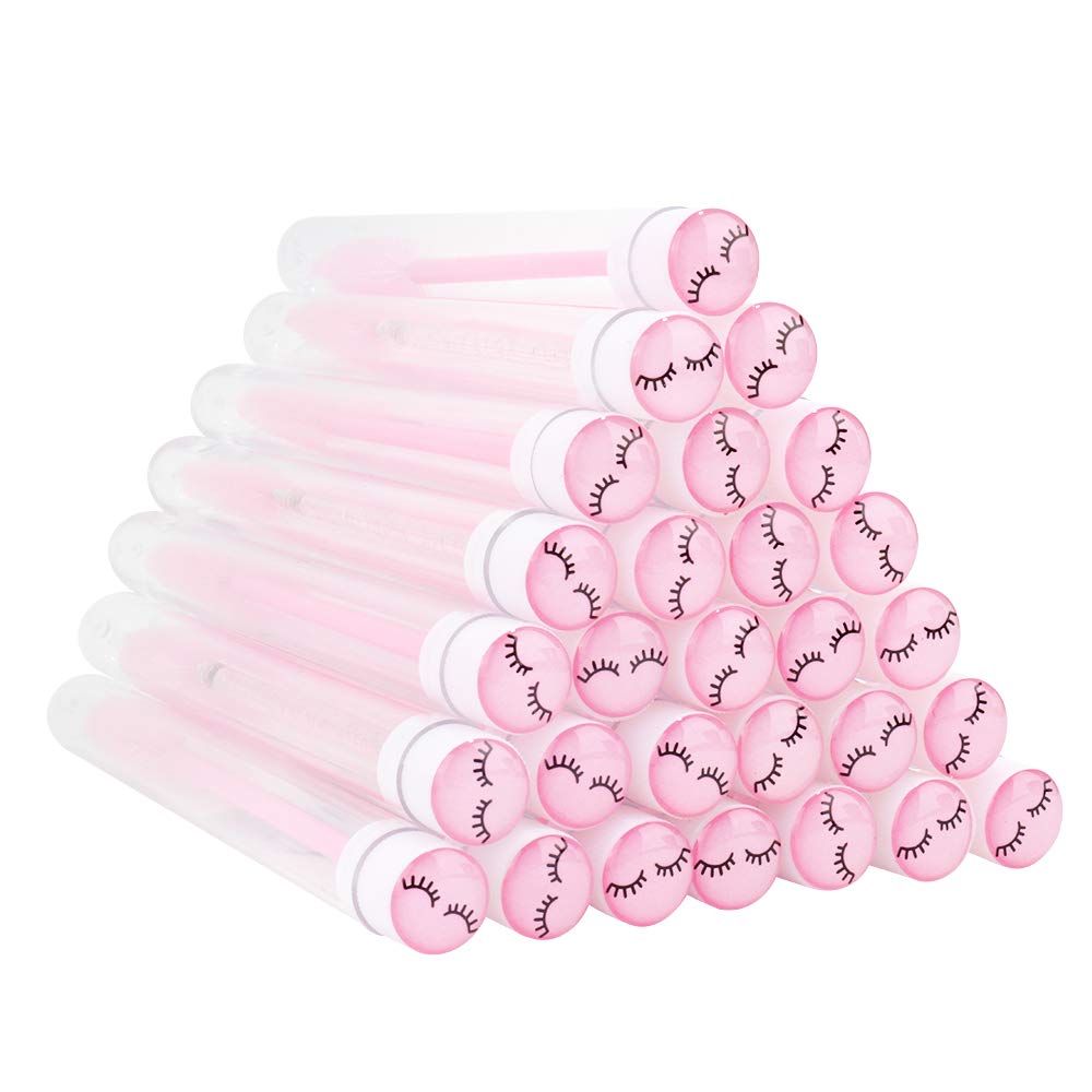 20 Pcs Disposable Mascara Brushes Diamond Eyelash Spoolies Makeup Brush Mascara Wand in Sanitary Tube Lash Supplies (Black) …