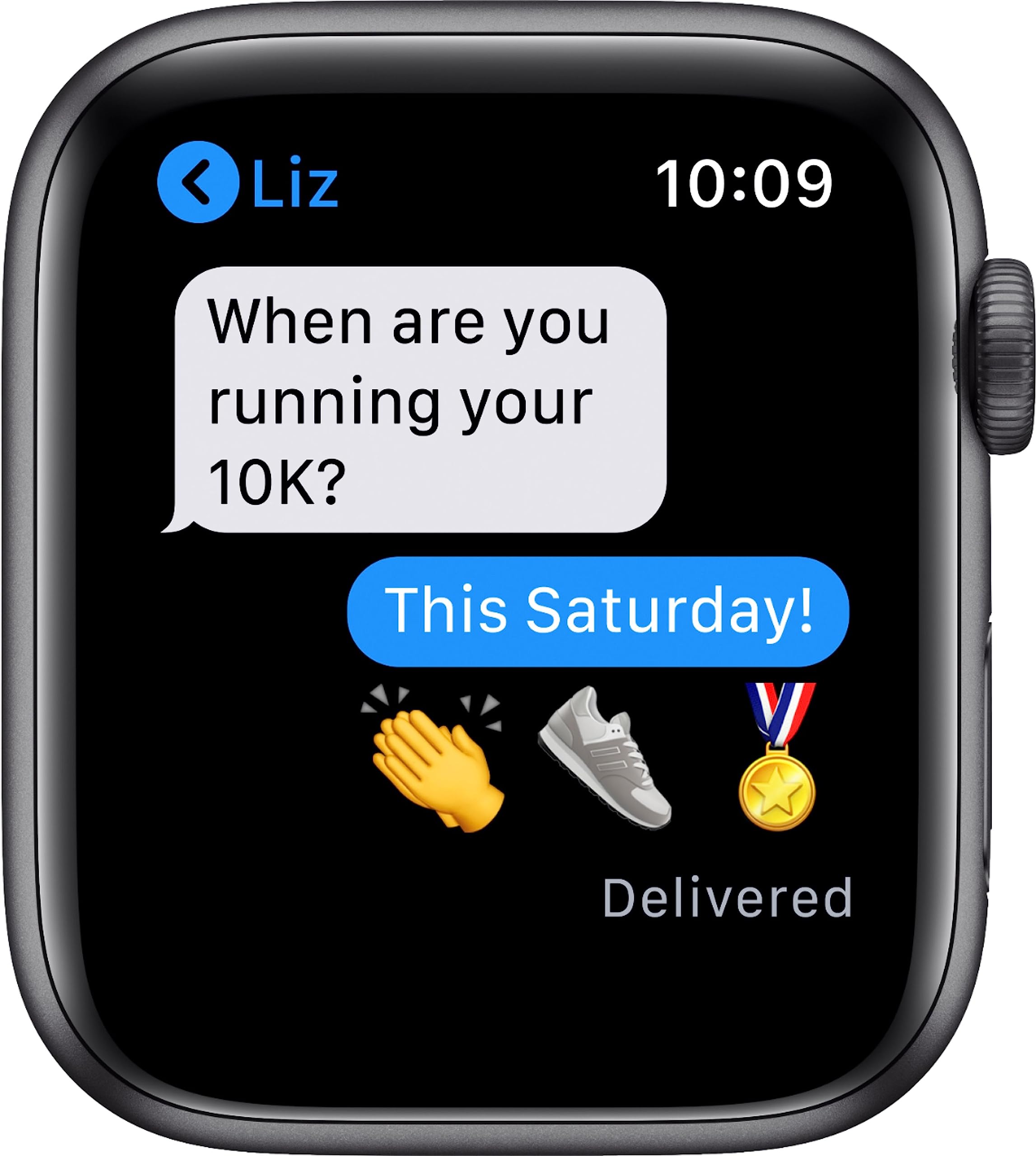 Apple Watch Nike Series 6 (GPS, 40MM) Space Gray Aluminum Case with Anthracite and Black Nike Sport Band (Renewed)