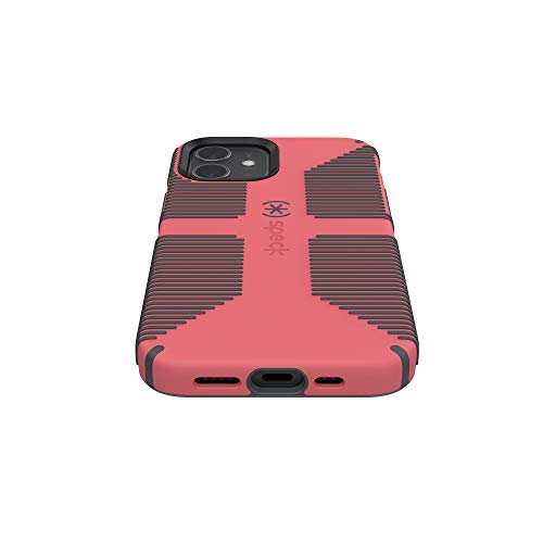 Speck Products CandyShell Pro Grip iPhone 12, iPhone 12 Pro Case, Raspberry Kiss Red/Slate Grey (137602-9240)