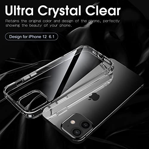 Migeec for iPhone 12 and iPhone 12 Pro Clear Case Shockproof Full Protection Phone Cases 6.1 inch