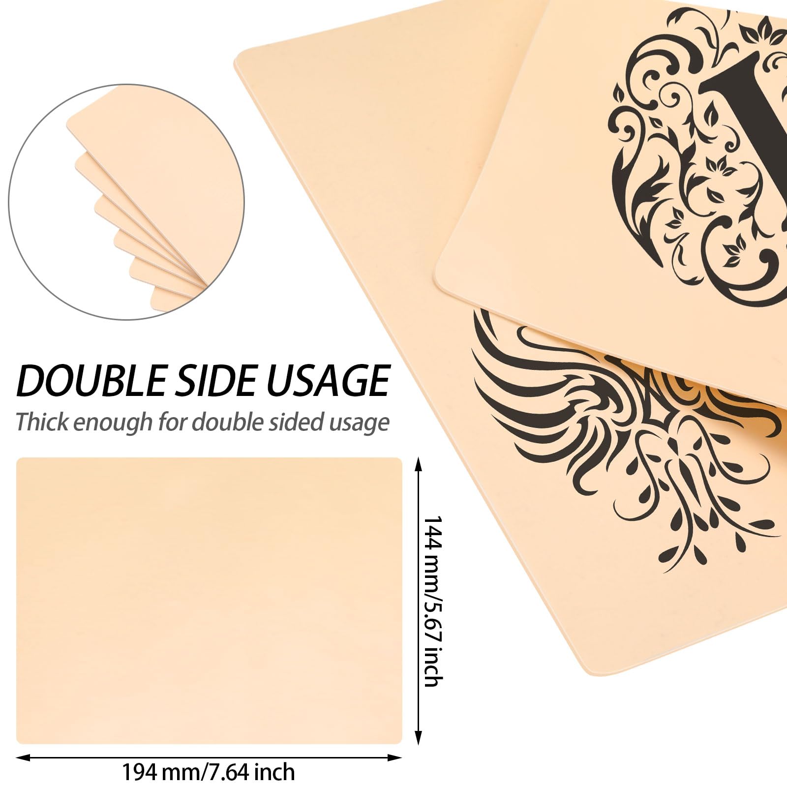 30 Sheets Skin Practice 8 x 6 Inch Double Sides No Ink Needed Skin Practice Pad, Microblading Eyebrows or Lips Practice, Microblading Supplies for Beginners and Artists
