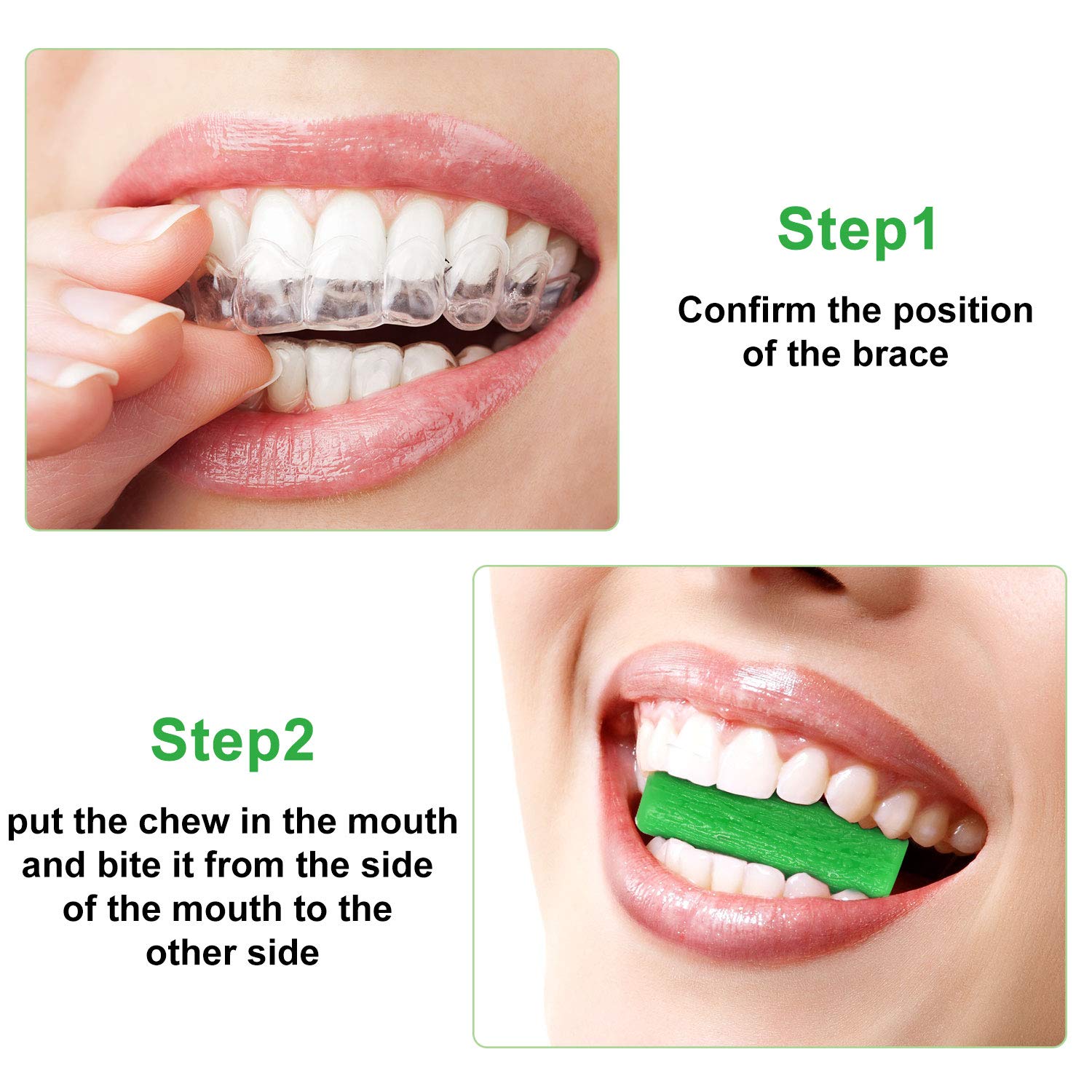 20 Pieces Aligner Tray Seaters for Aligner Trays Chompers Orthodontic Trays(Green)