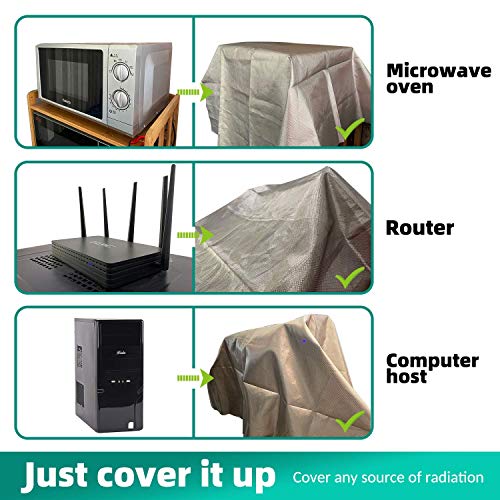 Faraday Fabric NEWBEAU Emf Fabric Protection, Conductive Shielding Fabric for (WiFi, Bluetooth, Signal) 3 Yards, (3 Yards, 43'' 108'')