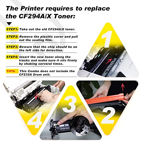 v4ink Compatible CF294A 94A Toner Cartridge Replacement for HP 94A 94X CF294A CF294X Toner Cartridge Black Ink for HP Pro M118dw Pro MFP M148dw M148fdw M149fdw M118 M148 Printer 4 Packs