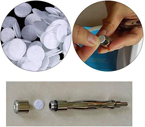 200 Pcs Microdermabrasion Cotton Filters Replacement 10 mm Dia Microdermabrasion Filters Facial Vacuum Filters Accesories Sponge Filter for Comedo Suction Microdermabrasion (White)