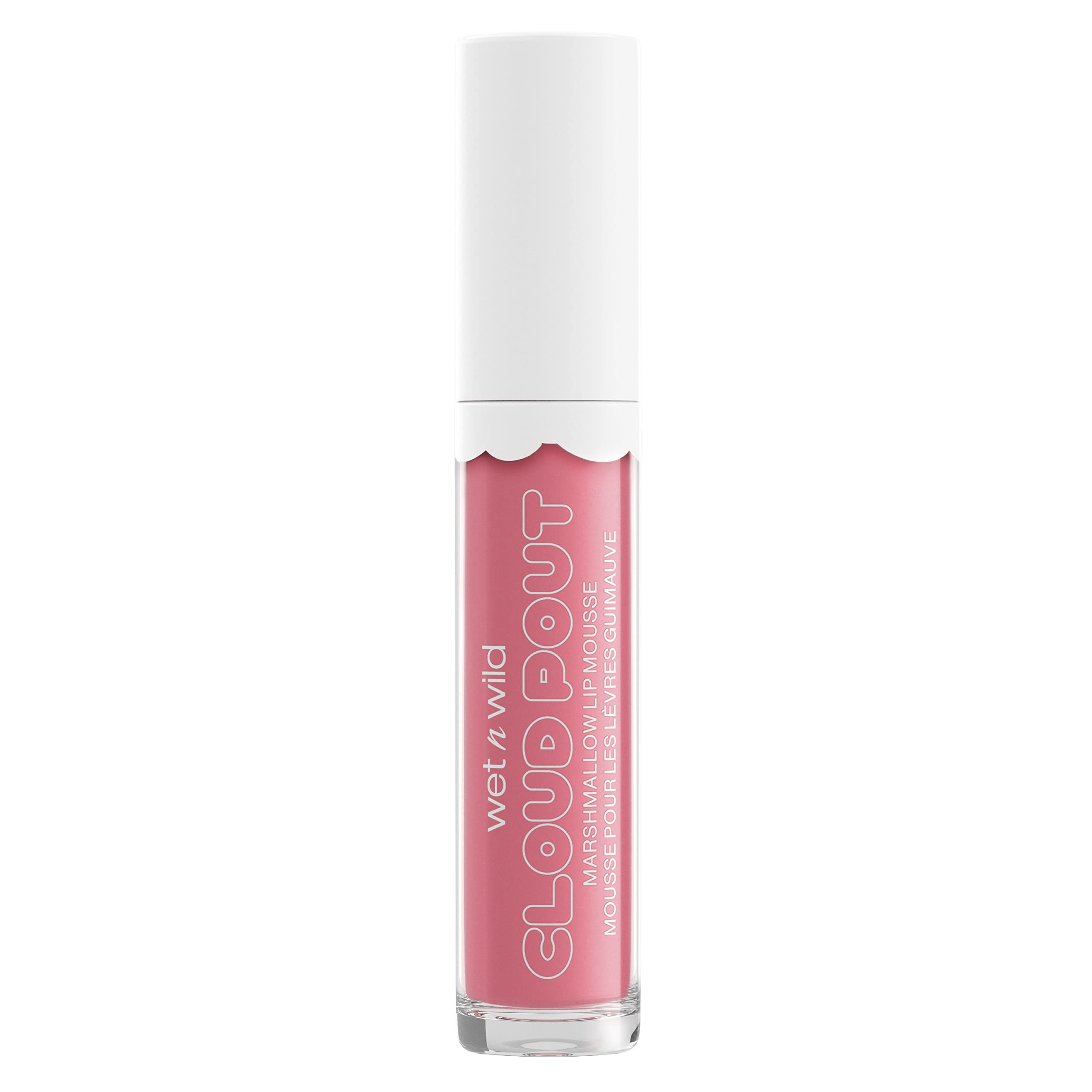 wet n wild Liquid Lipstick Cloud Pout Marshmallow, Light Pink Pour Some Suga On Me | Matte Lip Cream Mousse | Argan Oil | Vitamin E