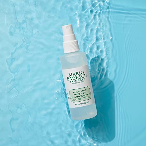 Mario Badescu Setting Facial Spray Mist with Aloe & Coconut Water, Refreshing and Hydrating Makeup Spray, Alcohol Free, Fragrance Free, Dye & Sulfate Free