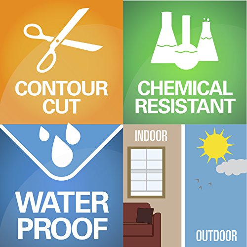 2 Pack (9in x 9in) Recycle Logo Magnet to Organize Your Trash - for Trash cans, Garbage containers and Recycle Bins - Magnet Decal (9in x 9in, Blue/White- Magnet)