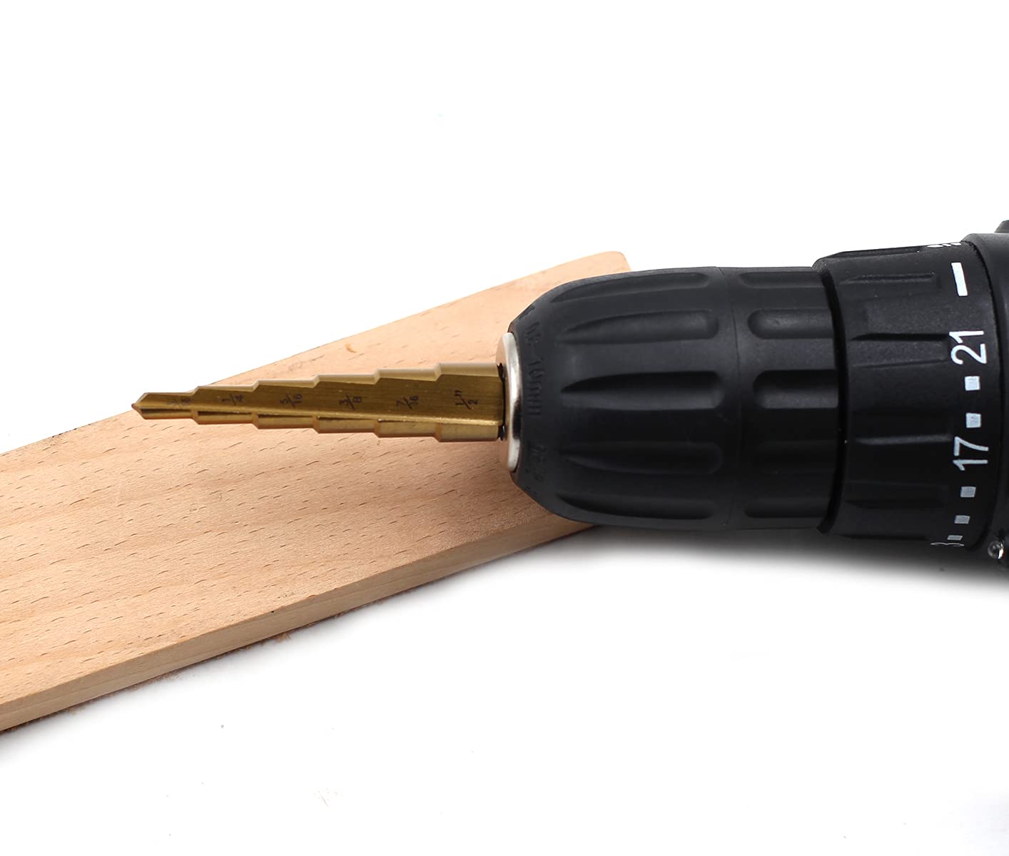 1/4" Hex Shank Titanium Coated HSS 4241 Uni Bit Multi-Size Step Drill Bit Set for Woodworking Quick and Easy Hole Drilling, 3 Pics, 3/16" -1/2",1/4"-3/4",1/8"-1/2"