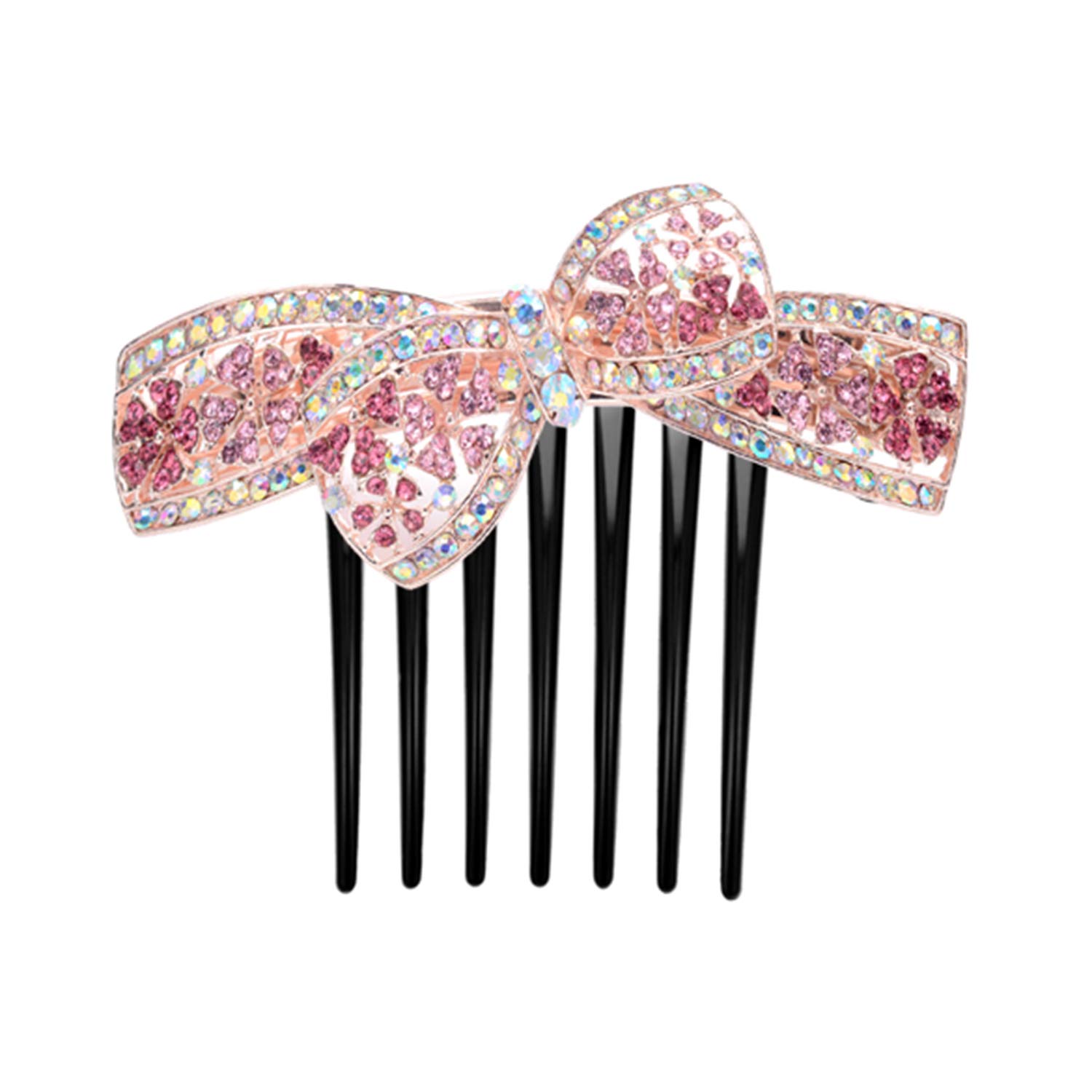 20 Pieces 7 Tooth French Style Twist Comb Plastic Hair Side Combs Hair Accessory for Women (Black and Brown)