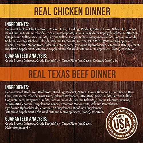 Merrick Grain Free Wet Dog Food Variety Pack, Real Texas Beef and Chicken Dinner, Canned Dog Food - (12) 12.7 oz. Cans