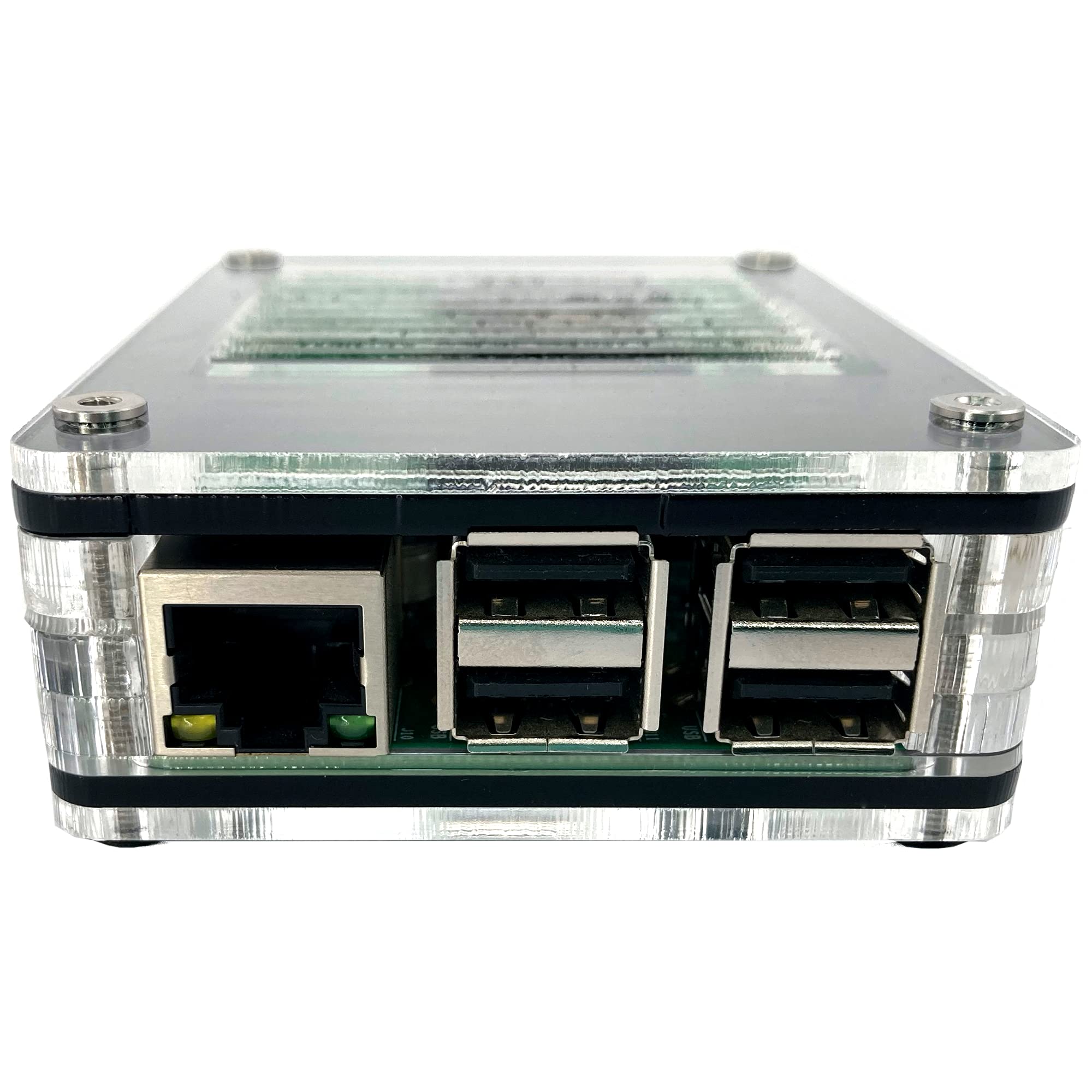 C4Labs Zebra PoE + Case Kit for Raspberry Pi 4B or 3B+ and PoE+ HAT or Official PoE Hat - Black Ice
