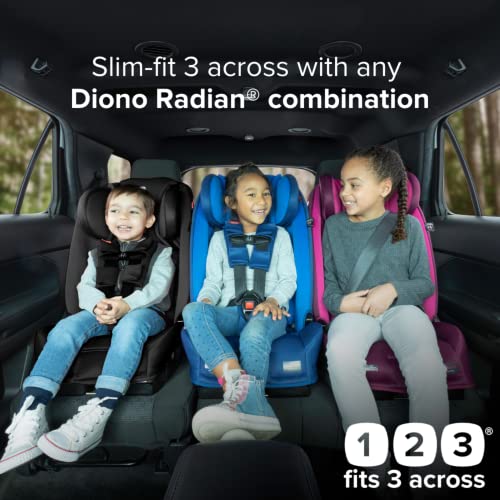 Diono Radian 3RX 3-in-1 Rear and Forward Facing Convertible Car Seat, Adjustable Head Support & Infant Insert, 10 Years 1 Car Seat Ultimate Safety and Protection, Slim Fit 3 Across, Pink Blossom