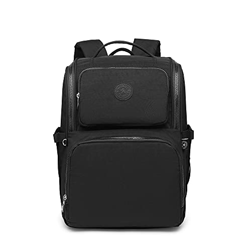 bagwise Unisex Diaper Bag Backpack, Large Baby Bag with Insulated Pockets Water-Repellent Mom and Dad Maternity Bag Large Capacity (Black)