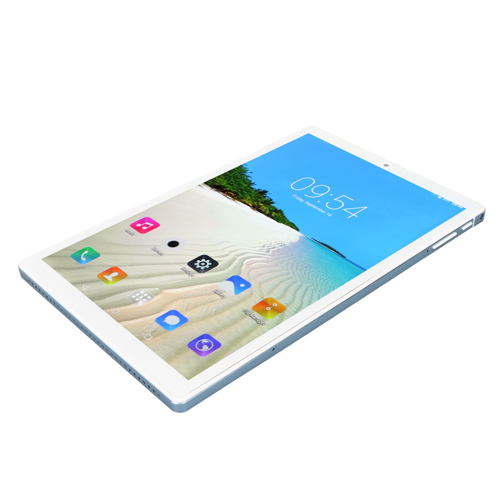 10.1 Inch Tablet, Tablet PC 4GB 64GB Blue 2.4G 5G WiFi 8000mAh for Android 11.0 for Reading (US Plug)