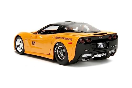 2006 Chevy Corvette Z06, Yellow - Jada Toys 34204/4-1/24 Scale Diecast Model Car