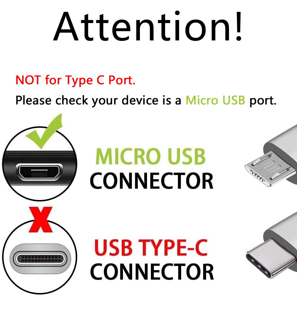 Neck Fan Charger Cable, USB Charging Cable Compatible with Comlife/Control Future/GULAKI Portable Neck Fan Camping Fan Mini Clip On Fan