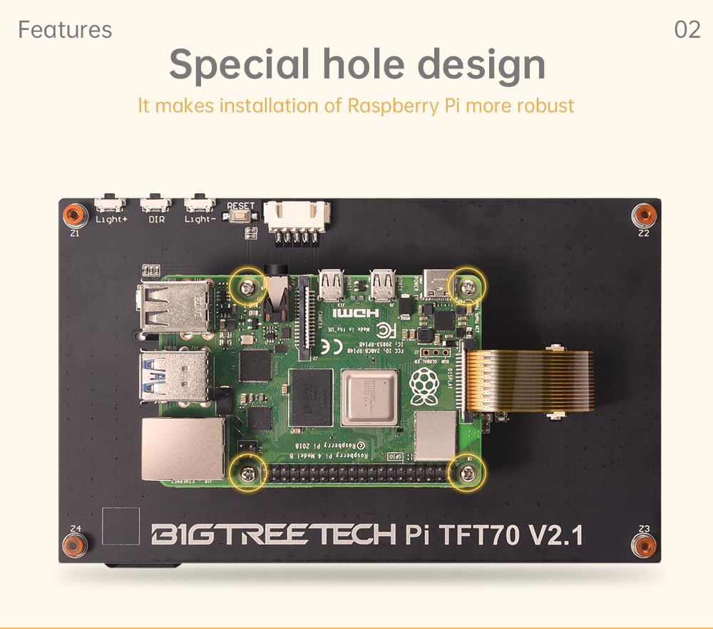 BIGTREETECH Upgrade PI TFT50 V2.1 TFT LCD Display DSI 800x480 for Raspberry Pi 4 3 2 Model B RPi 1 B B+ A A+ 3D Printer Controller (5in Capacitive Touch Screen)