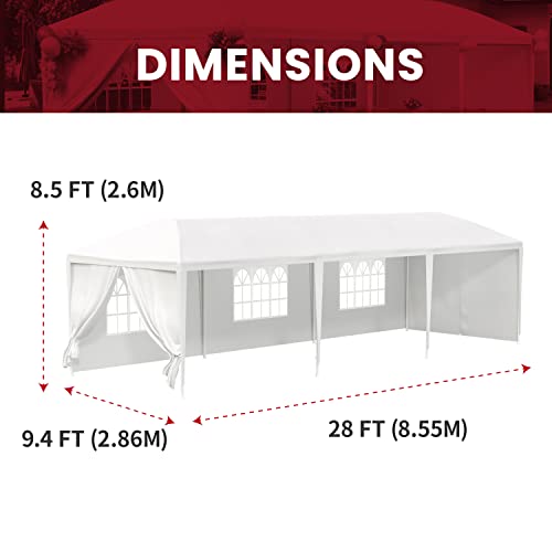 10'x30' Party Wedding Outdoor Patio Tent Canopy Heavy Duty Gazebo Pavilion -5
