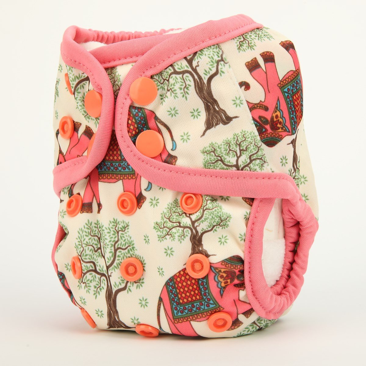 3 Newborn Baby Diaper Covers Nappies 8lbs-11lbs for Girls (Elephant Tree)