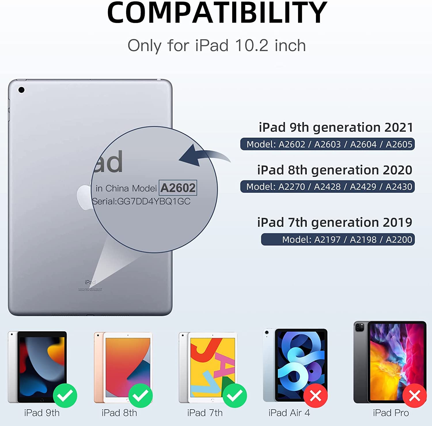 Mastten Compatible with iPad 9th/8th/7th Generation Case, for iPad 10.2 Inch Case with Pencil Holder, TPU Smart Stand Back Cover 2021/2020/2019, Auto Wake/Sleep, Rose Pink