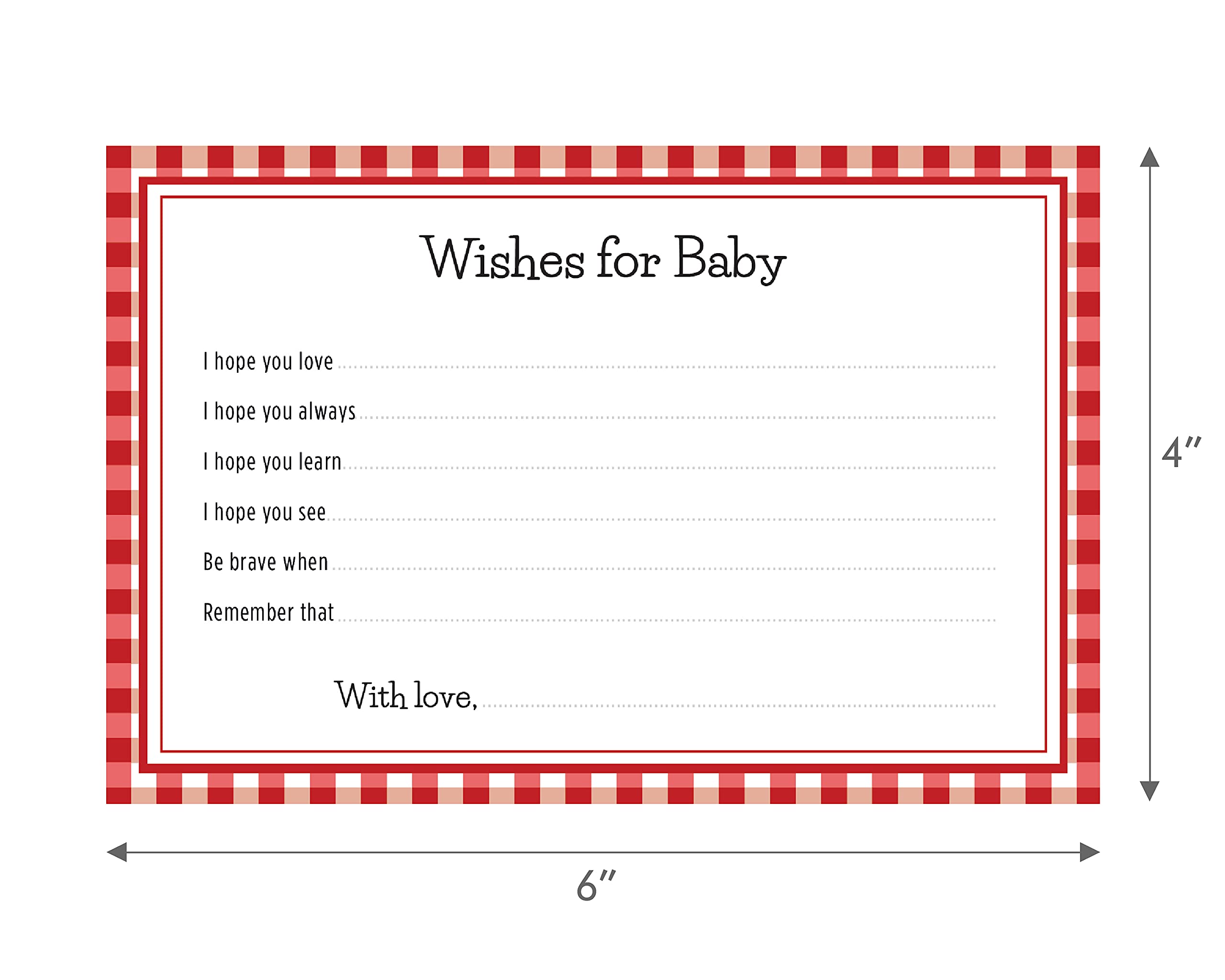 Oh My Baby Shower BBQ Baby-Q Wishes for Baby Cards - 24 count, white, red