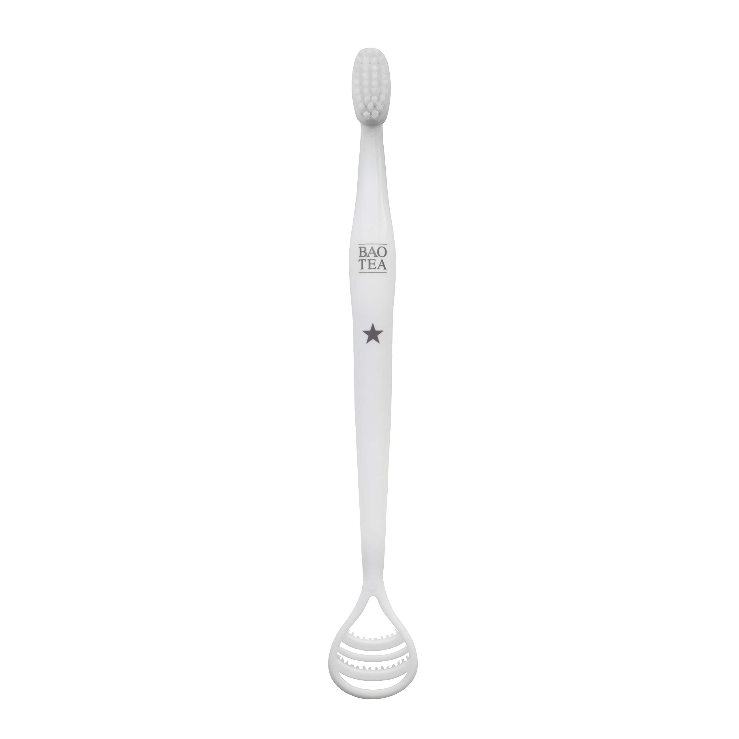 BAO TEA All-in-One Toothbrush & Tongue Cleaner: Comprehensive Oral Health Solution, Versatile Dental Care with Integrated Tongue Cleaning Design and Ultra-Soft Bristles