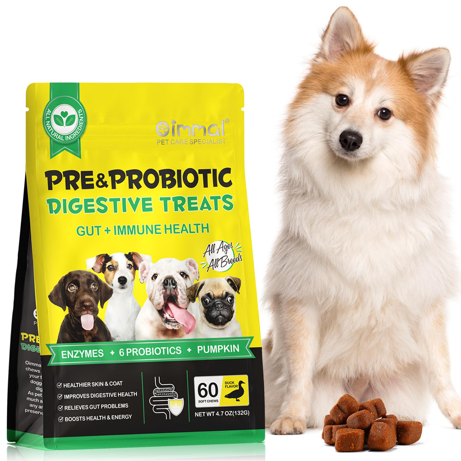 120 Chews Probiotics for Dogs