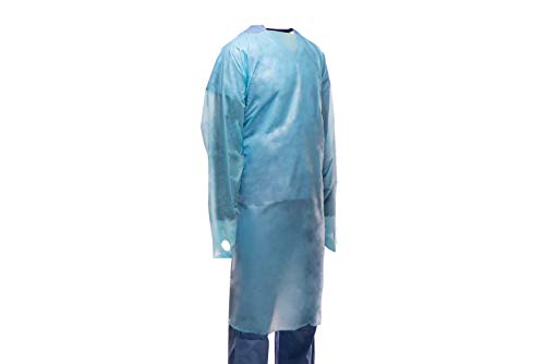 75-Pack Tronex Fluid-Impervious Blue Isolation Gowns With Impervious Film & Thumb Hooks (Unisize)