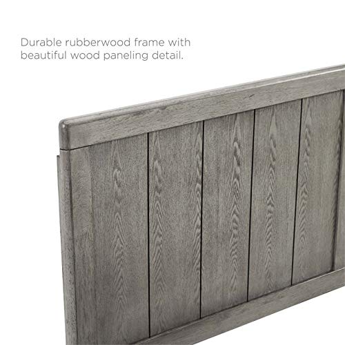 Modway Robbie Wood Full Headboard in Gray