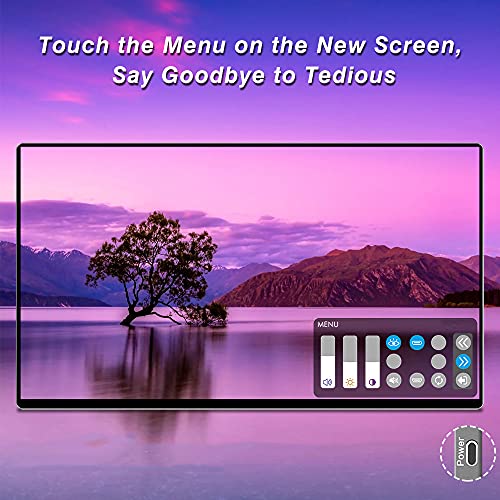 4K Portable Monitor Touchscreen Automatic Rotate 17.3 Inch UHD 3840x2160 Wireless Display Airplay Miracast Monitor for Phone HDMI USB C Monitor Vesa Mount HD Laptop Display (Non-battery Monitor)