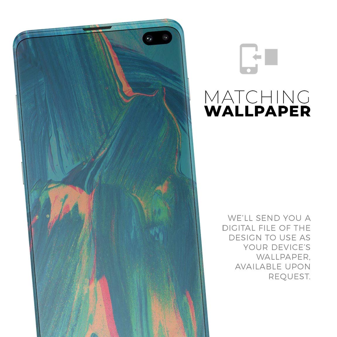 DesignSkinz Liquid Abstract Paint Remix V89 Protective Vinyl Decal Wrap Skin Cover Compatible with The Samsung Galaxy S20 (Screen Trim & Back Glass Skin)