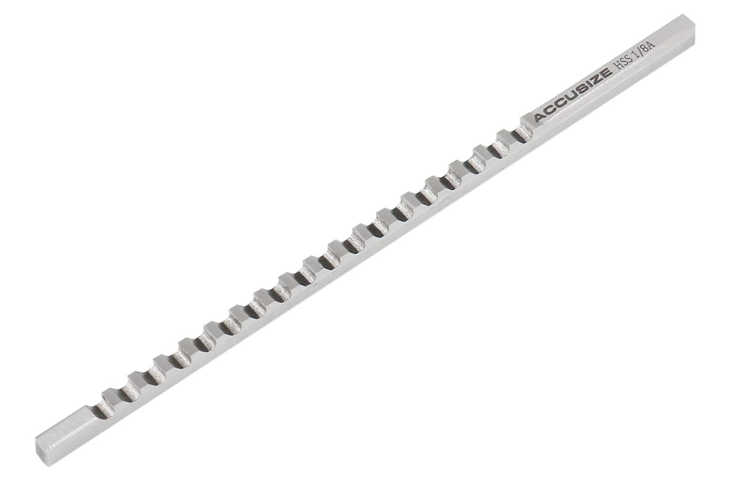 Accusize Industrial Tools 1/8 inch, Style A High Speed Steel Keyway Broach, 5000-0006