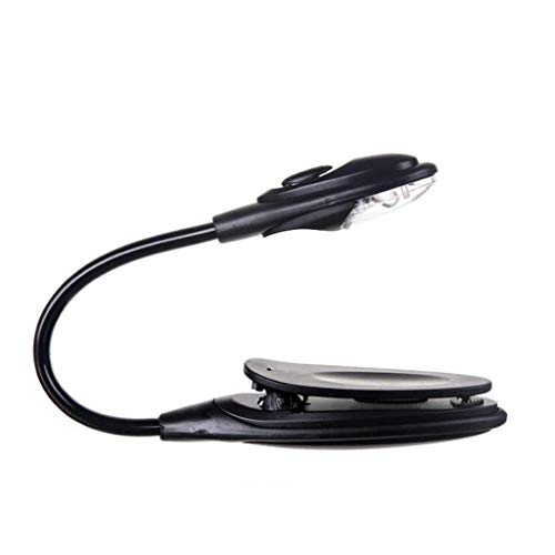 Reading Lamp LED Reading Light USB Work Light Can Be 360 Degree Curved Eye Reading Lamp Small Table Lamp Night Light Clip on for Desk Bed Headboard (Black) Eye-Caring Table Lamps
