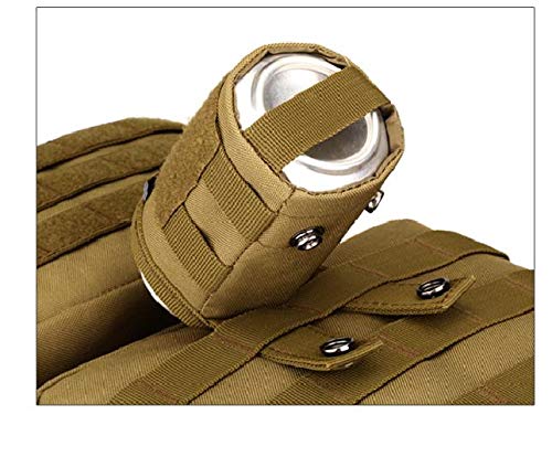 Molle Can Holder Coolie(s) Gifts for Men And Women 10-15 OZ Collapsible Nylon Can Beer Beverage Cooler Cover Insulator Holder Sleeve for Cola Beer Soda (Orange)
