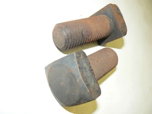 1"-8 x 2 1/2" Square Head Machine Bolts - Plain Steel Finish - Lot of 8 Pcs. HQ