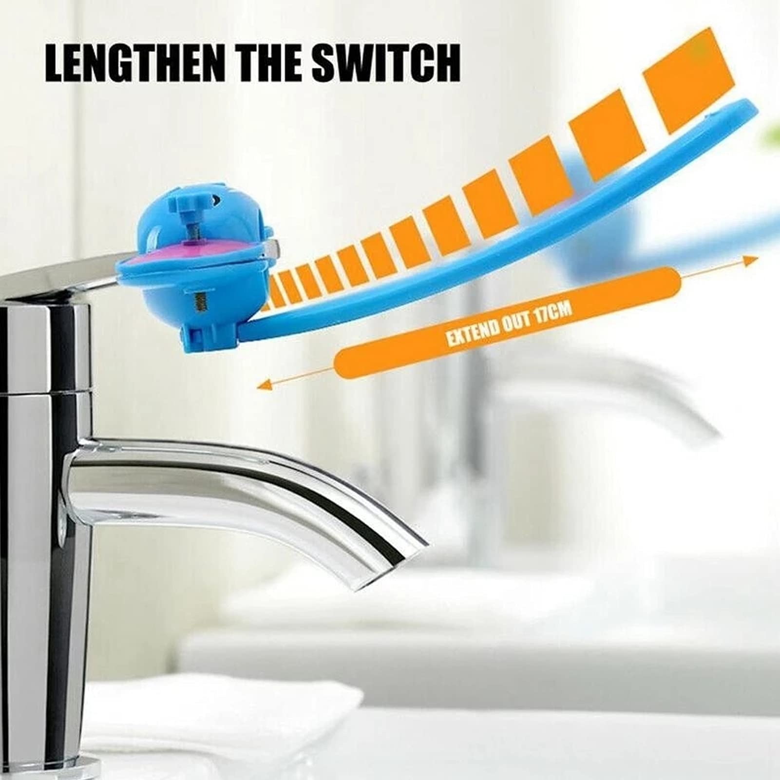 Alvinlite Faucet Extender, Children's Cartoon Faucet Extender, Sink Handle Extender Water Spout Light Switch Tap Handle for Kids Hand Washing Tools Safety and Fun Hand-Washing Solution(Blue)