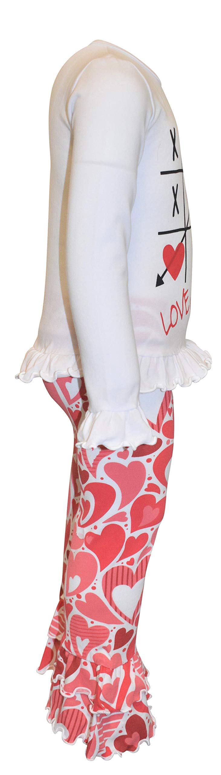 Unique Baby Girls Valentines Day Love Always Wins Pants Set (4t, Love Wins)