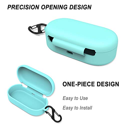 Aotao Silicone Case for TOZO T10, Soft and Flexible, Scratch/Shock Resistant Silicone Cover for TOZO T10 Headphones (Teal)