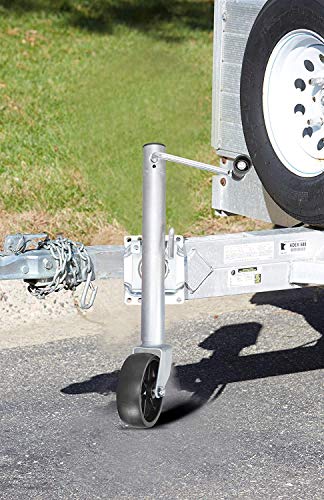 ROAD DAWG Boat Trailer Jack with Single Wheel 6 Inch,1000 Lbs Capacity Swing-Back Bolt-On Heavy Duty Swivel Tongue Trailer Jack,ATR39001MB