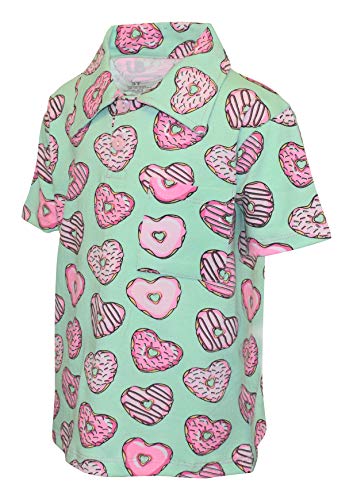 Unique Baby Boys Valentines Day Donut Hearts Polo Shirt (2t, Donut Hearts)