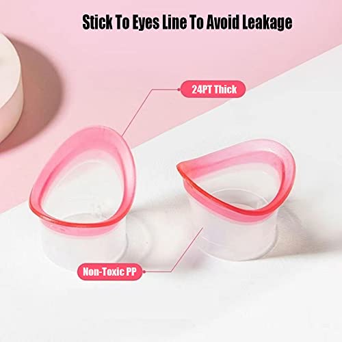 Eye Wash Cup,Eye Wash Bath Kit – 2pcs Silicone Eye Care Tired Eyestrain Makeup Dust Effective Eye Cleaner Treatment with Storage Container