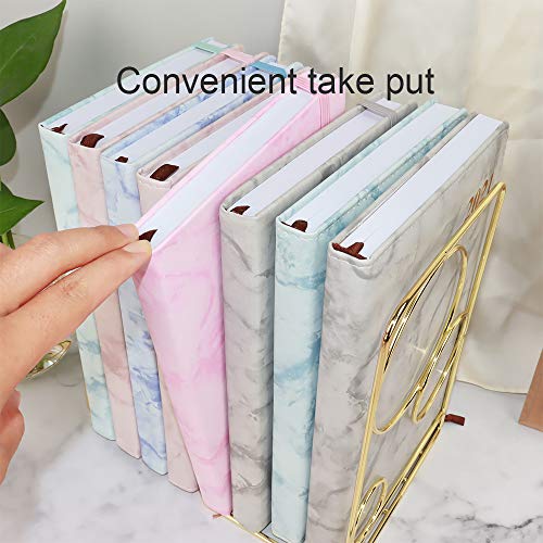 Metal Gold Bookends,Beautiful, Not Rusty, 5.3 in × 3.9 in × 7.6 in The Metal Book Ends is a Good Choice for Organizing Your Desk (Gold Circle)