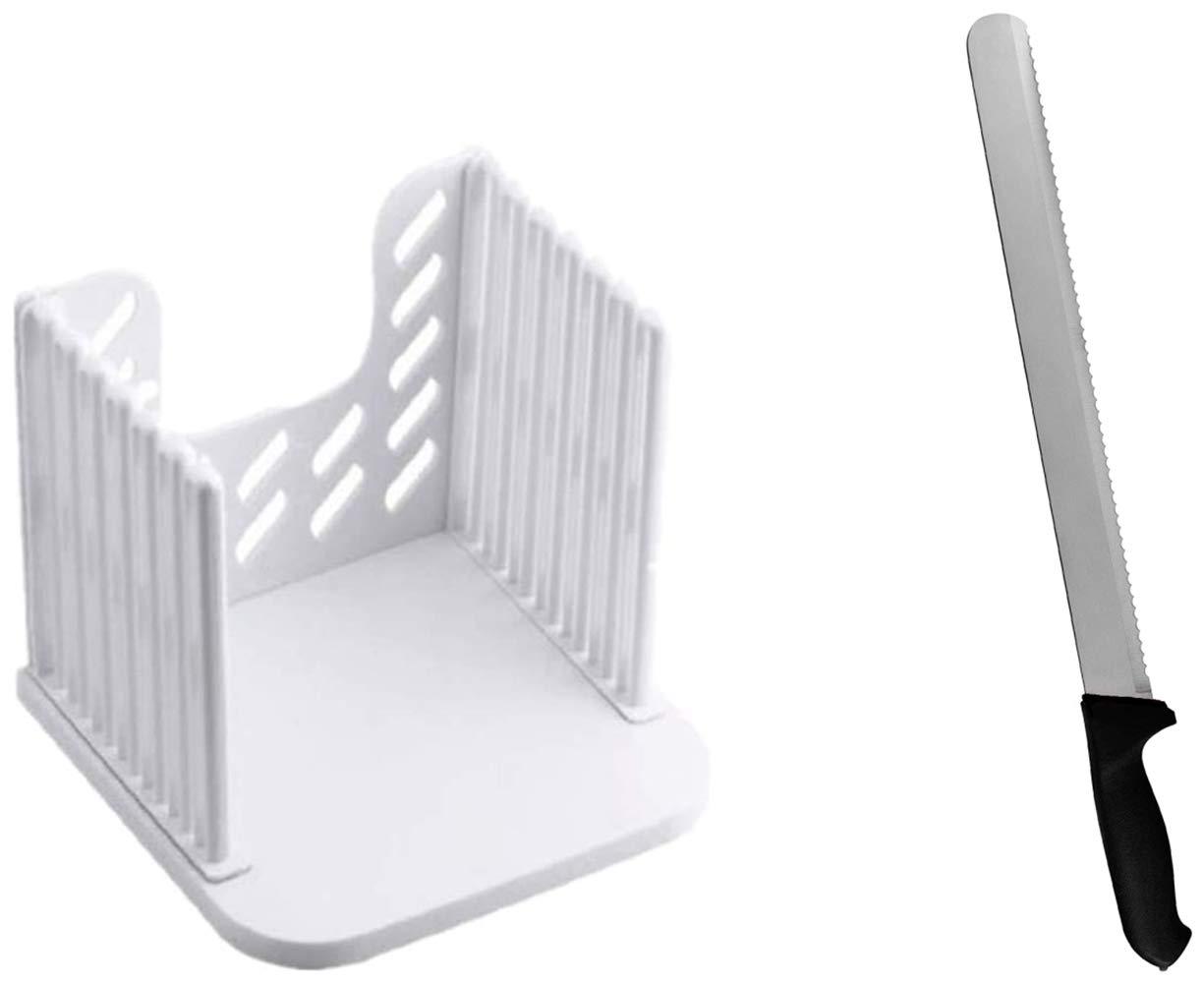 Bread Slicer&Bread Knife Hovico Bread/Bake/Bread Slicer Cutter, Compact Foldable Bread Sandwich Toast Bread Slicer,Simple,Easy to Clean,Safe Materials,Mold,Handy