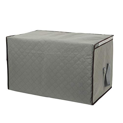 2 Pack Foldable Large Storage Bags 28 x 20 x 12 (L x W x H) inch for Comforter Quilt Blanket Clothes with Clear Window & Handles - Easy to Fit King Size Comforter Set - Closet Under Bed Organizer