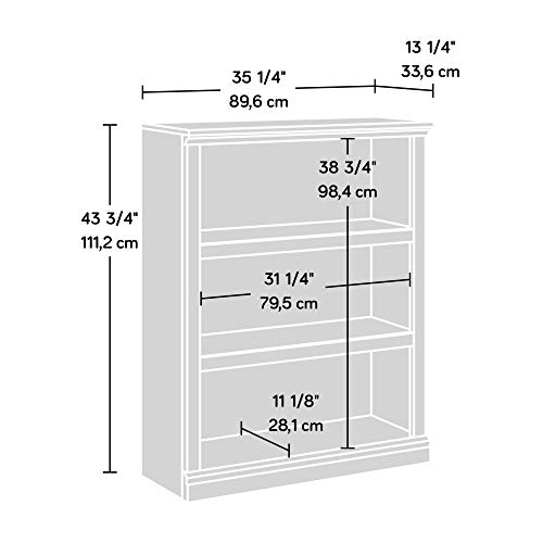 Sauder Miscellaneous Bookcase, L: 35.28" x W: 13.23" x H: 43.78", Vintage Oak finish