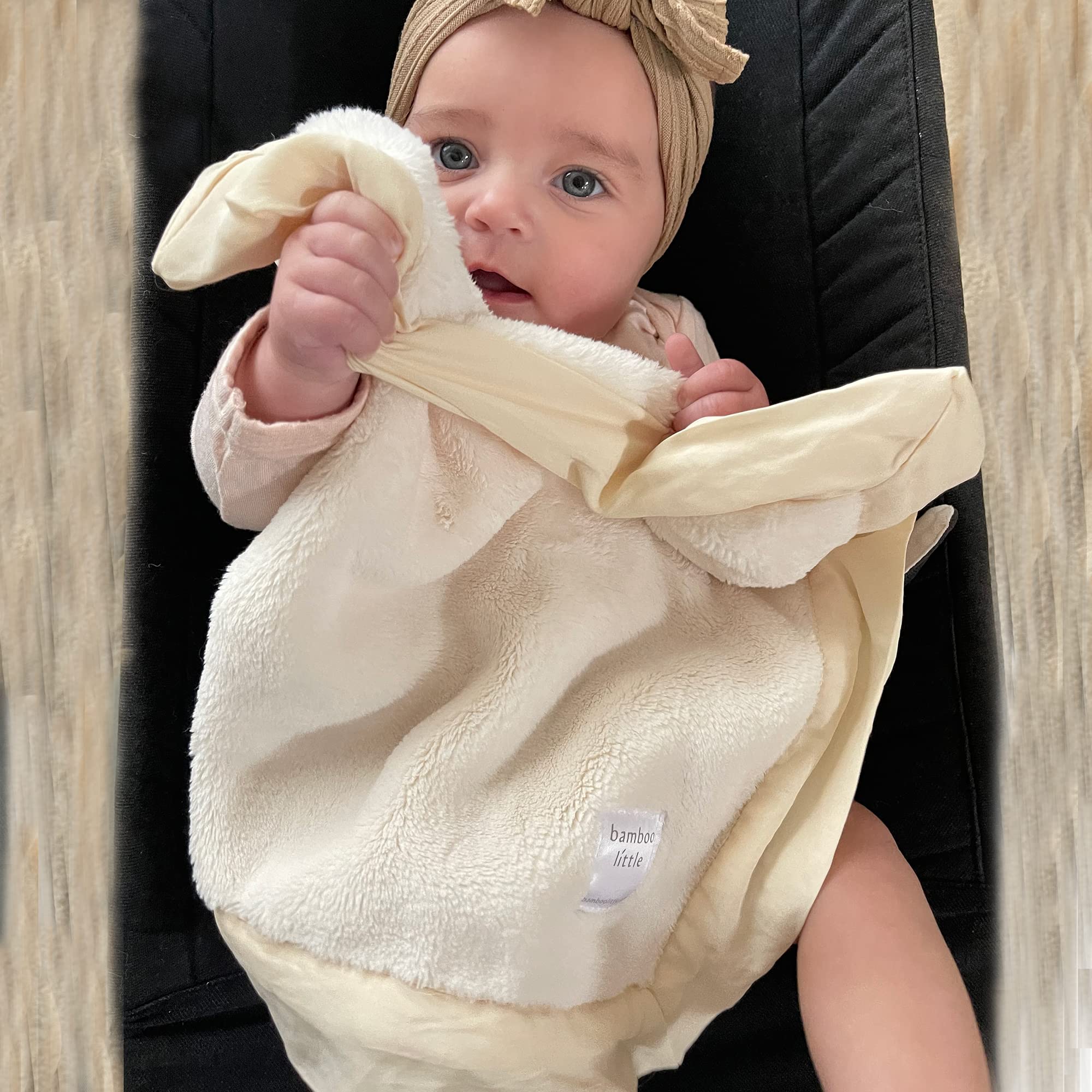 Plush Baby Security Blanket Lovey, Yellow, 16"x16", Mini Baby Blanky