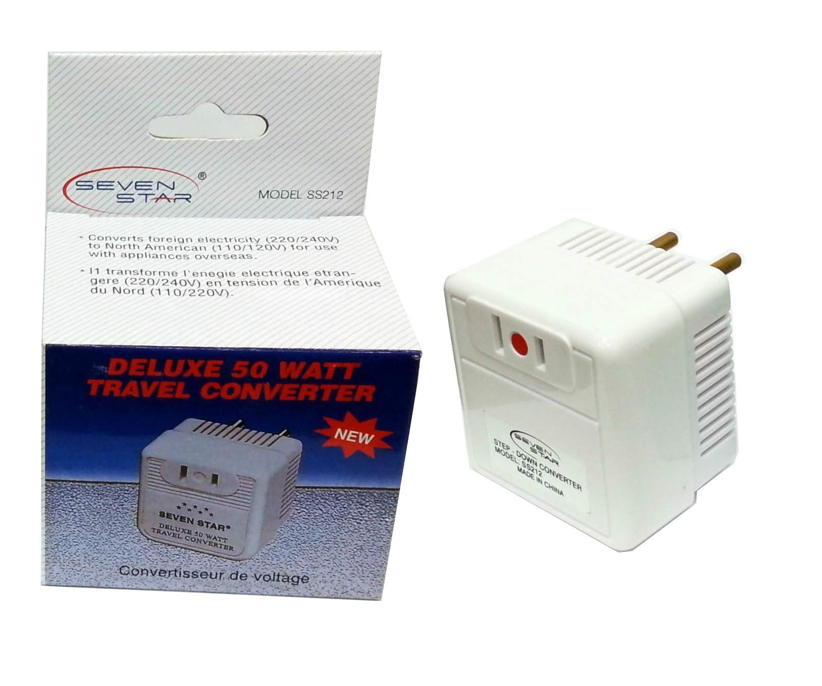 50 Watt Step Down Converter - International Travel Converter - 220-240 V to 110-120 V (Best for Europe, Asia, Africa Other 220-240 Volt Country)