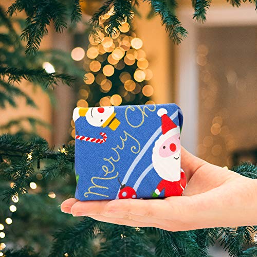 TOYMIS 15Pcs 9.8x9.8 Inch Christmas Cotton Fabric, Square Precut Quilting Patchwork Fabric Scraps for DIY Christmas Sewing Craft SuppliesâSnowflake, Santa, Reindeer, Bell Print