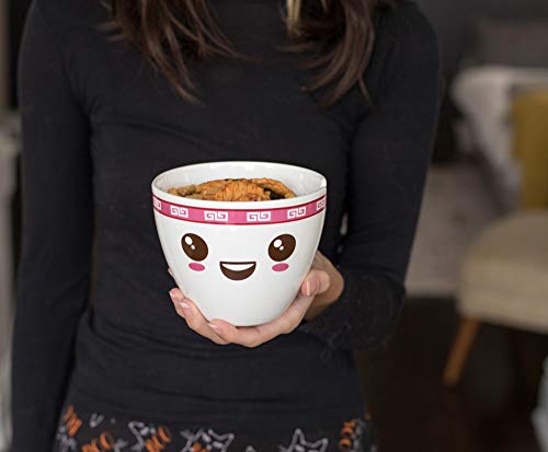 Toynk Miso Hungry Japanese Ceramic Dinner Set | 16-Ounce Ramen Bowl and Chopsticks Set